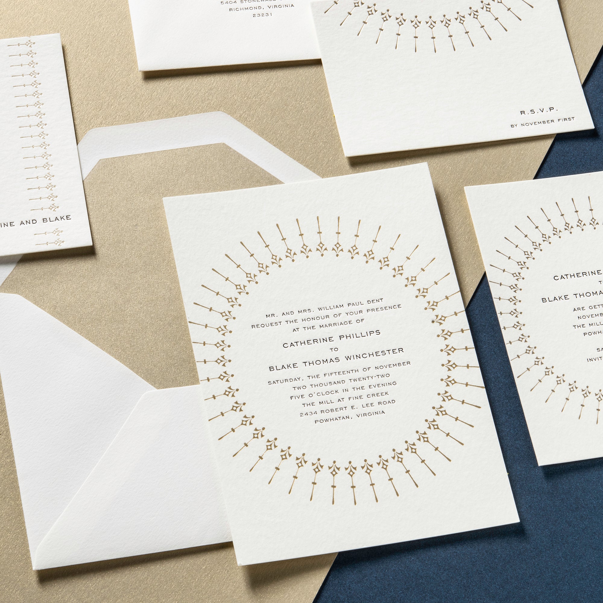 Catherine + Blake Wedding Invitation | Custom Wedding Save The Dates ...